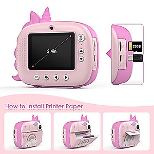 HiMont Zero Ink Print Paper for Kids Instant Camera, 6 Packs, Instant Print Camera Accessories