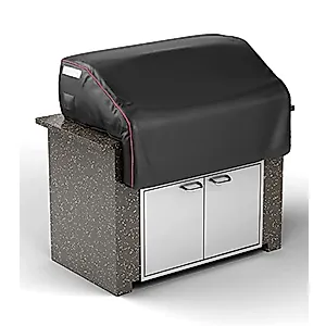 Grisun Built-in Grill Cover for Bull 45005 Built in Gas Grills 30 inch, Bull Outdoor Kitchen & Grill Head Cover, Heavy Duty Waterproof BBQ Grill Cover with Handle, Black