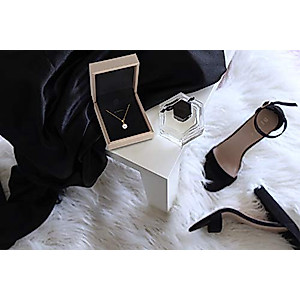 Sdoot Necklace Pendant Box, 4 Pack PU Leather Jewelry Box, Gold Gift Boxes, Earring Storage Case for Proposal, Engagement, Wedding