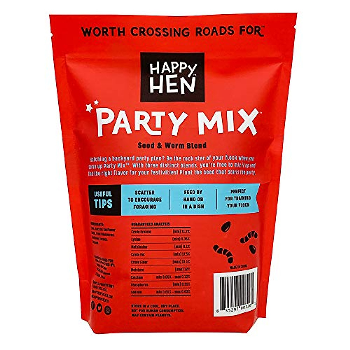 Happy Hen Treats Party Mix Seed And Mealworm, 2 Lb