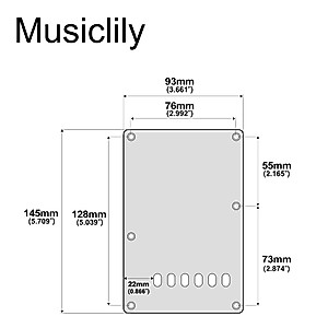 Musiclily Vintage Style Strat Back Plate Tremolo Cover Backplate for Fender USA/Mexican Made Standard Stratocaster Modern Style Electric Guitar,3Ply Mint Green