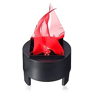 liziciti 3D Artificial Fake Fire Flames Light, 110V LED Effect Light Electric Campfire Lamp, Realistic Simulated Flame for Halloween Christmas Party Decor, Upgraded Version, Black