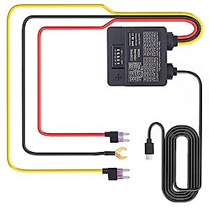 OPVICAM 11.5ft Micro USB 12V 24V to 5V Dash Cam Hardwire Kit, Low Voltage Protection for Opvicam Dash Cam V6S