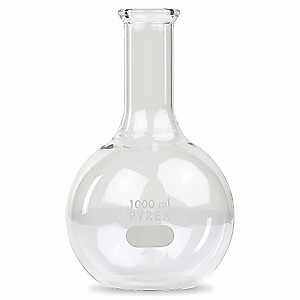 Corning Pyrex® #4060-1L, 1L Long Neck Boiling Flask, Flat Bottom and Tooled Mouth (Single)