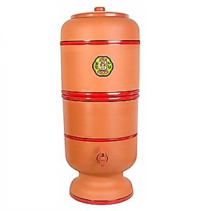 Stéfani São João Brazilian Clay Water Filter (4 L - 1 gal), Brown(22.205-4)