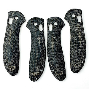 Aibote 1 Pair Micarta Handle Scales Handles Patch DIY Tool Material Designed for Benchmade Griptilian 551 550(Screws Included)