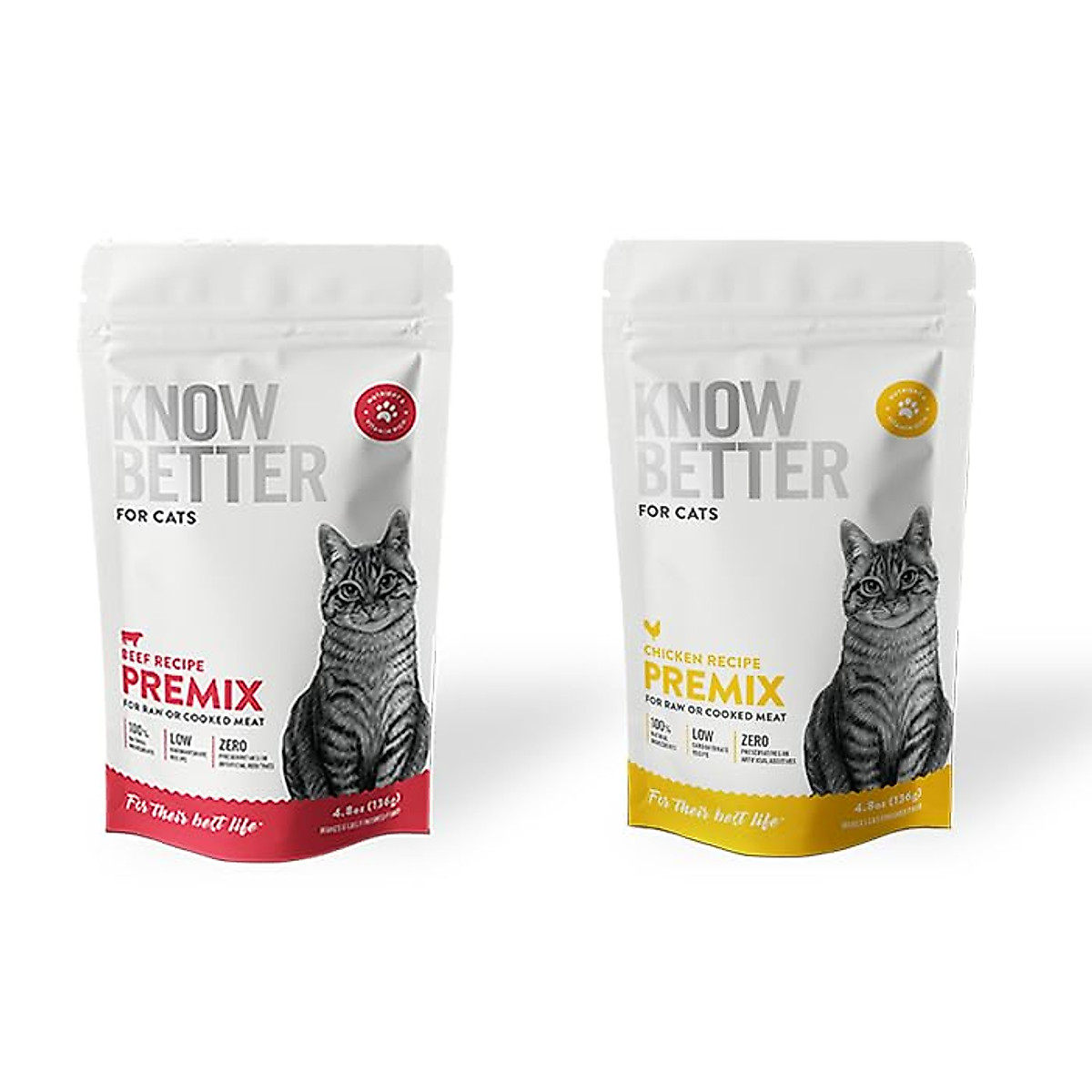 Know Better for Cats – Chicken Recipe, RAW Cat Food Premix/Supplement for Making Homemade Cat Food, All Natural, Holistic Veterinarian Approved, Grain Free, No Artificial Additives