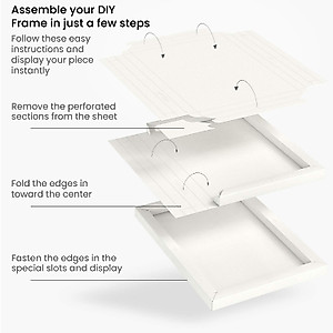 ARTEZA Acrylic Paper Foldable Canvas Pad, 8x11 Inches, 20 Sheets, DIY Frame