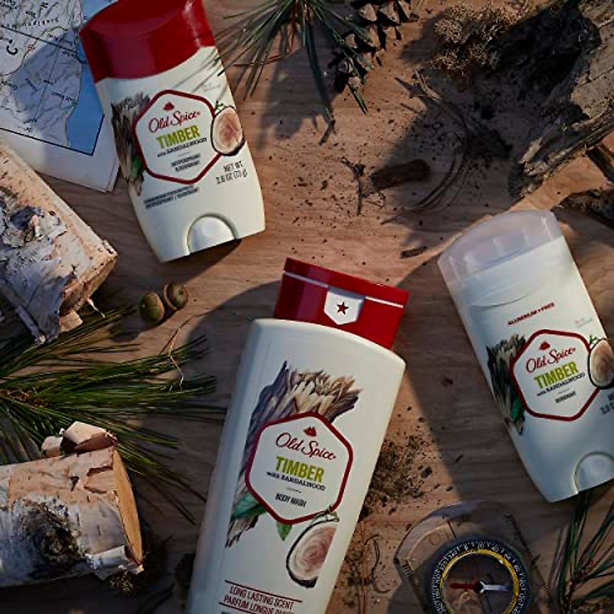 Old Spice Fresher Collection Invisible Solid Men's Deodorant, Timber, 3 Ounce