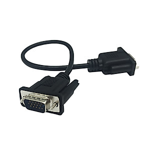 CERRXIAN 1ft VGA SVGA 15 Pin HD15 Male to Female Adapter Video Monitor Extension Cable for PC Laptop TV Porjector(mf)