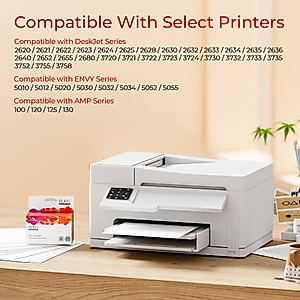 65XL Ink Cartridge Combo Pack replacemet for HP 65 Ink, 65 65XL ejet Remanufactured Ink Work with HP DeskJet 3772 3755 3700 3722 3752 2655 2622 2652; Envy 5055 5052 5058 Printer (1 Black, 1 Tri-Color)