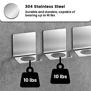 Daily Treasures 304 Stainless Steel Spray Bottle Holder, 6 Pieces Adhesive Spray Bottle Rack Wall Mounted Spray Bottle Hanger, Spray Bottle Organizer, Wall Mount Bottle Holder, Spray Can Holder Rack