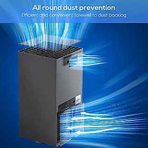 Dust Cover for Xbox Series X Console, 2 Pack Vent Filter PVC Dustpoof Mesh Case and Silicone Dust Plugs for USB/HDMI Port Compatible with Xbox Series X Game Console, Includes 8pcs Joystick Caps