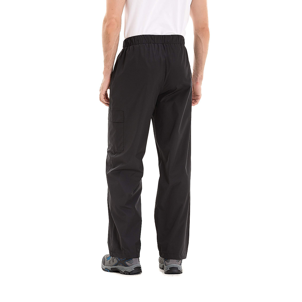 TRAILSIDE SUPPLY CO. Men's Snow Rain Pants Basic Insulated Workout Pants,Waterproof,Windproof Black 3XL