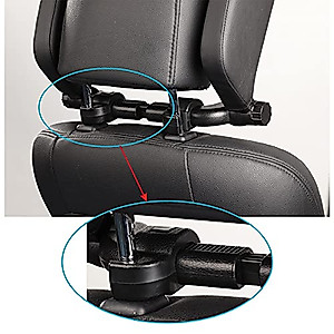 Leadsign Car Seat Headrest Pillow,Adjustable U Shaped Memory Foam Head Neck Support Cushion, Both Sides Travel Sleeping Pillow for Kids Adults (Beige)