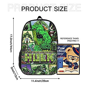 OKJLDH 17 Inch Laptop Backpack Cartoon Pattern Bookbag Multifunction Daypack for Men Travel Outdoor Activities, 11*6*17 IN