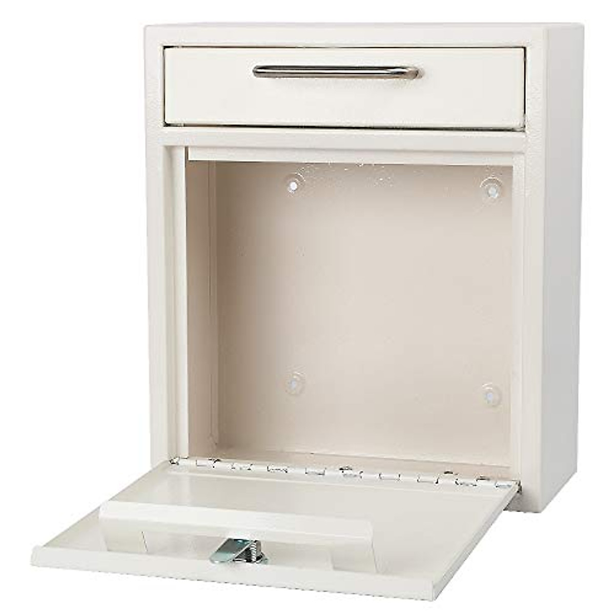 KYODOLED Steel Key Lock Mail Boxes Outdoor,Locking Wall Mount Mailbox,Security Key Drop Box,12H x 10.51L x 4.68W Inches,White Large