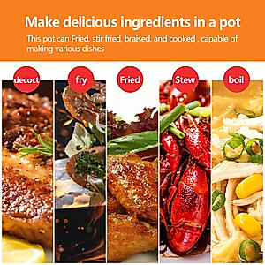 HOUSHIYU-521 Cast Iron Wok, Hand Hammered Nonstick Uncoated Wok, Heavy Duty Iron Wok with Commercial Grade Handle, More Size To Choices, Round Bottom Wok,36cm/14.2in