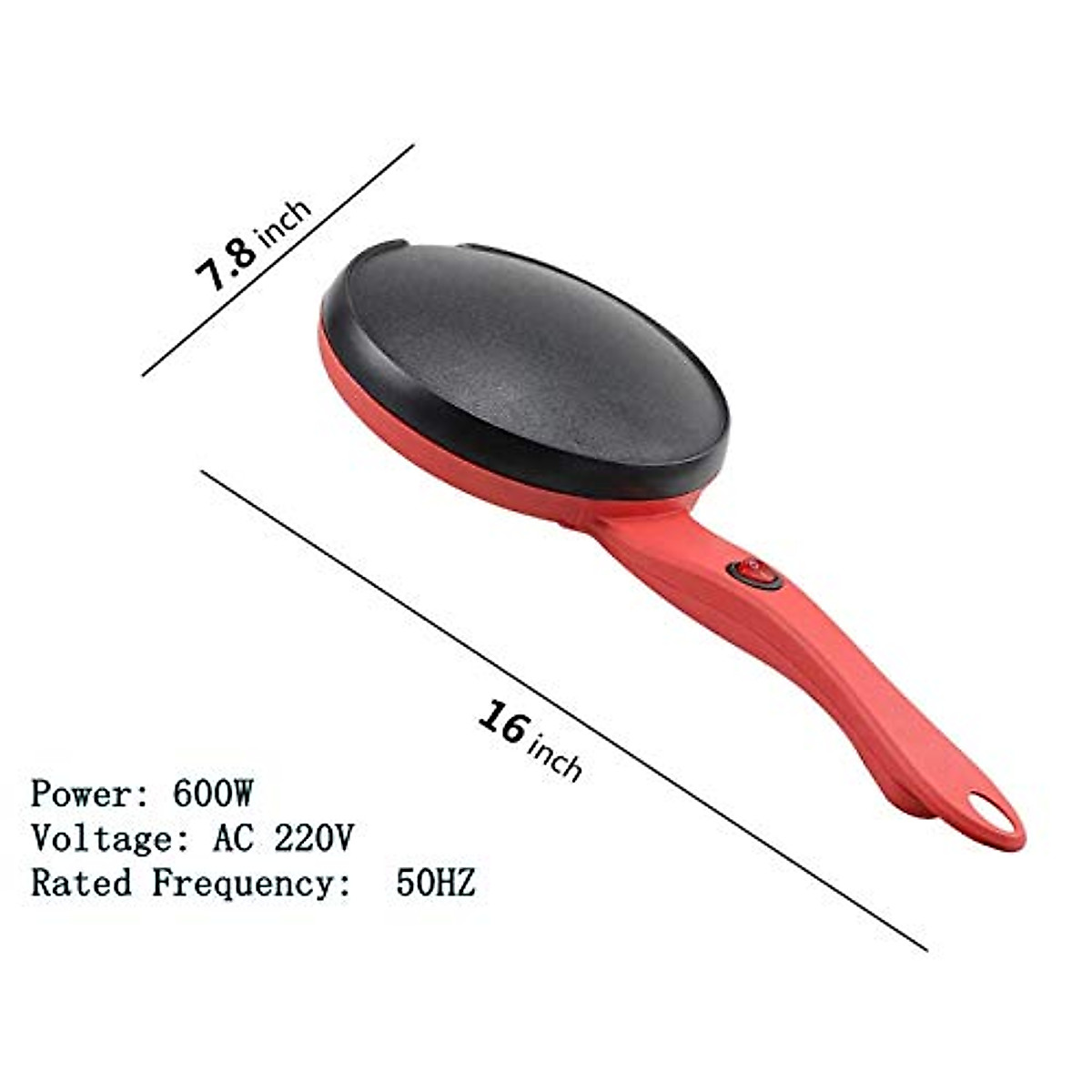 8" Electric Crepe Maker Nonstick Crepe Pan Portable Mini Household Pancake Machine with Batter Bowl & Egg Whisk for Crepes,Pancakes,Tortillas,Gifts for Women