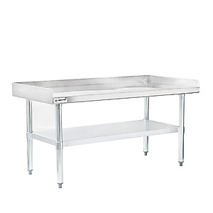 Equipment Stand, 24x60 Stainless Steel Table for Commercial Kitchen and Restaurant