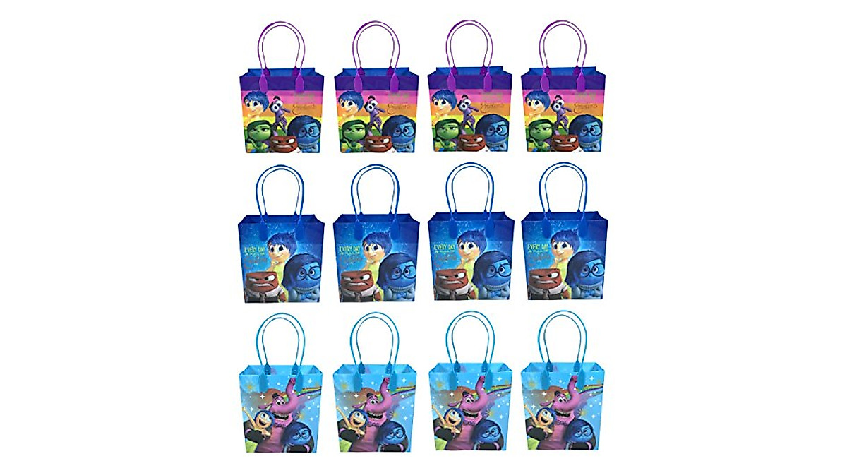 Inside Out Emotions Party Favor Bag - 12 Durable Pieces