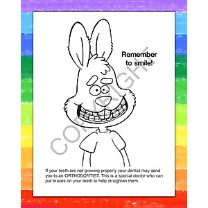 ZOCO - Always Have a Healthy Smile - Coloring Books (25 Bulk Pack, Without Crayons) - Dentist Toys for Kids - Dental Office Gifts