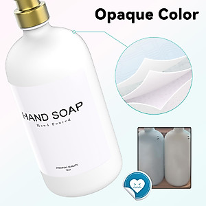 Soap Lotion Dispenser Set, Durmmur Glass Soap Dispenser with Ceramic Tray, Hand and Dish Soap Dispenser Set with 16 Waterproof Labels for Kitchen/Bathroom/Farmhouse