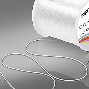 Paxcoo 0.8mm Elastic String, Stretchy Bracelet String Crystal String Bead Cord for Bracelet, Beading and Jewelry Making (120m)