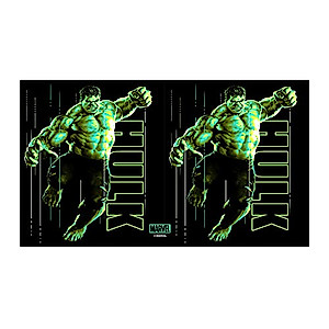 Marvel Hulk Glow 17 oz Stainless Steel Water Bottle, 17 Ounce, Multicolored