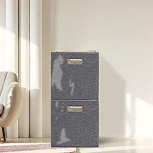 KOKNIT Collapsible Yarn Storage Bin, Yarn Basket Organizer Cube with Dual Handles for Shelves, Home and Office, Best Gift for Knitter and Crocheter