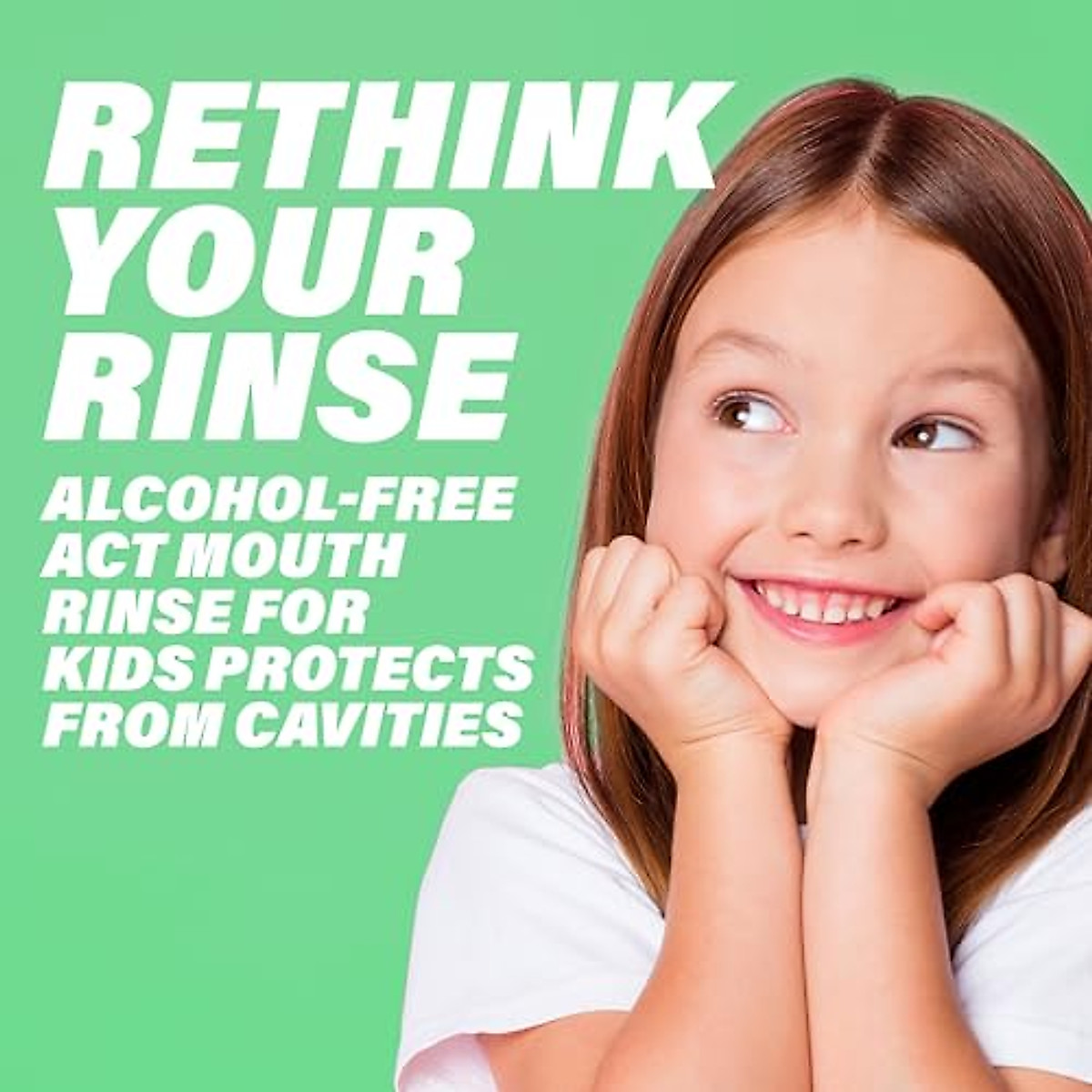 ACT Kids Anticavity Fluoride Rinse Wild Watermelon 16.9 fl. oz. Accurate Dosing Cup, Alcohol Free