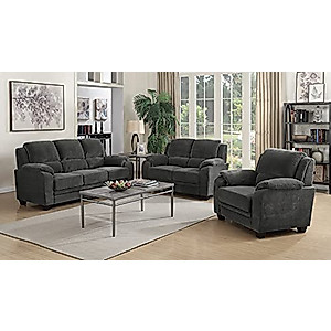 Coaster Furniture Sofa Charcoal Gray Velvet 506241