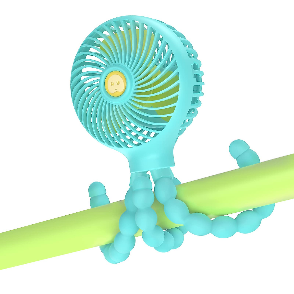 SMARTDEVIL Stroller Fan, 3 Speed Portable Clip on Stroller Fan for Baby, Battery Operated Personal Desk Fan with Flexible Tripod, Mini Handheld Fan for Car Seat, Treadmill, Camping (Blue)