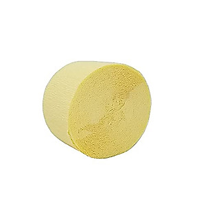 Light Yellow Crepe Paper Streamers Made in USA (3 Rolls Light Yellow)