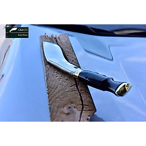 GK&CO. Kukri House Genuine Kukri Knife - 11 Inch Blade World War II Gripper Horn Handle Kukri/Khukuri - Handmade in Nepal