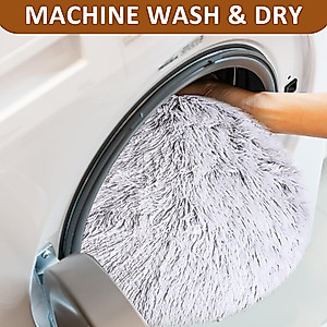 Cat Tunnel with Cat Bed for Indoor Cats, Soft Plush Peekaboo Cat Cave Donut Tunnel, Multifunctional Cat Playground Toys Hideplace for Small Medium Large Cats, Kittens, Rabbit, Ferret (Grey)