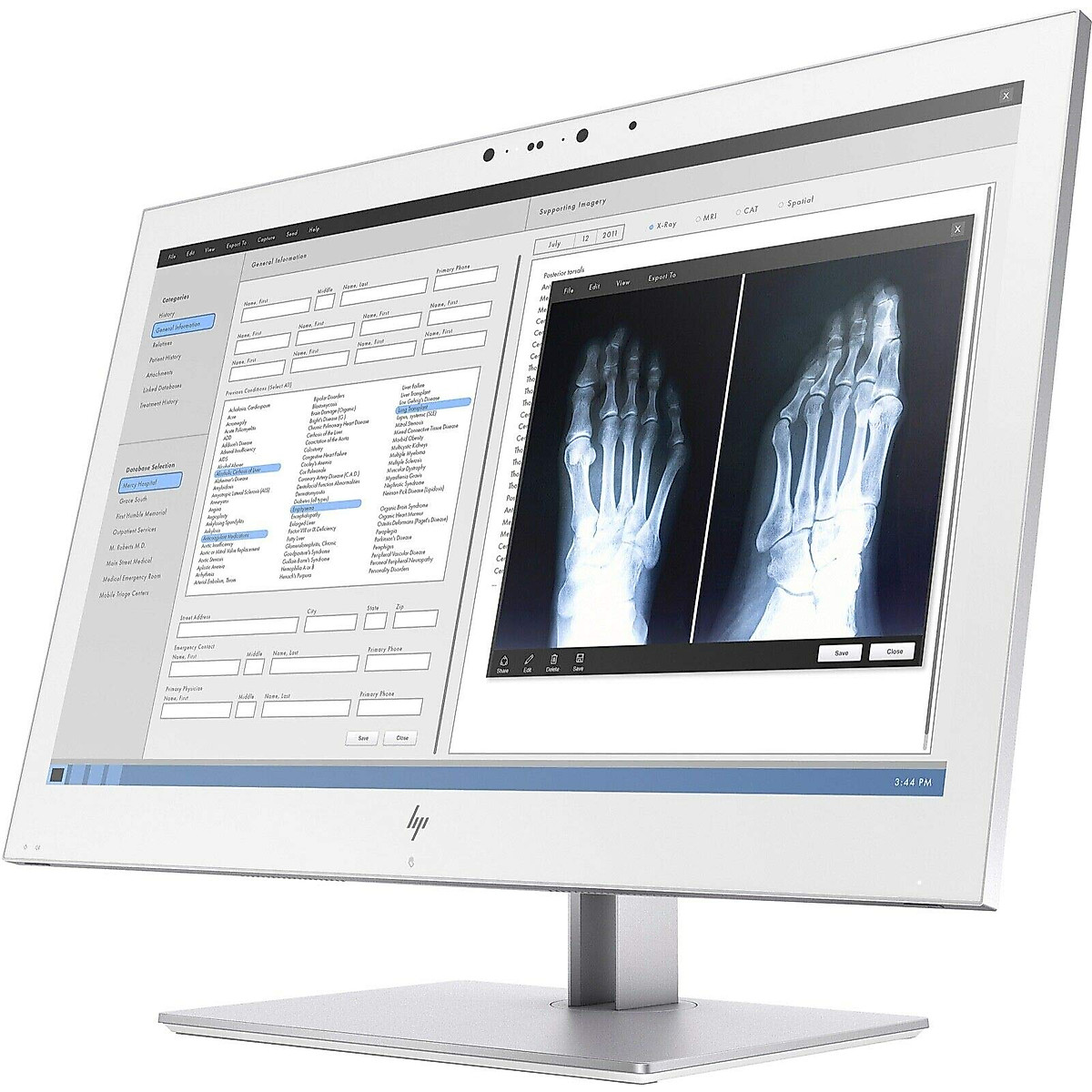 HP HC270CR HCE 27IN 2560X1440-QHD 3M:1-Contrast 12MS-Response VGA/HDMI/DP LED Display W/Pivot/Swivel/TILT-Adjustment Webcam & Speakers White 3YR