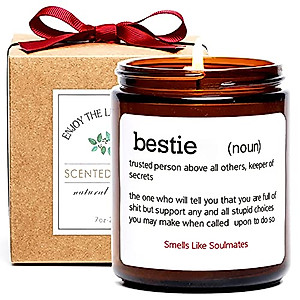 Bestie Definition Candle Best Friend Birthday Gift Funny Gift Candles Gifts for BFF, Work Bestie