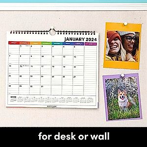 PAPERAGE Calendar 2024-12 Month (Black & White), Minimalist Wall and Desk Calendar with Monthly Views and Yearly Plans – Small (9 in x 11 in)