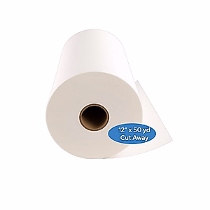 Cut Away Embroidery Stabilizer 12” x 50 Yard Roll – 2.5 Ounce Cutaway for Machine Embroidery