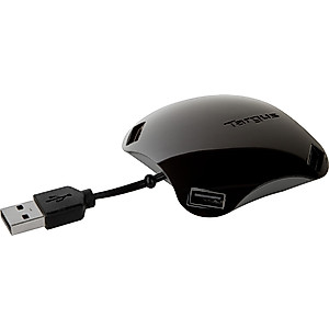 Targus Retractable 4-Port Hub, Black (ACH113US)