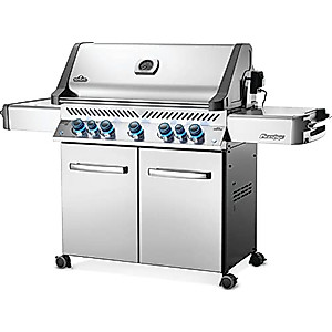 Napoleon P665RSIBPSS Prestige RSIB Propane Gas Grill, 665 sq. in + Infrared Side and Rear Burner, Stainless Steel