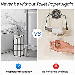 Toilet Paper Storage Holder Stand for Spare Bathroom Tissue Mega Rolls-Bronze