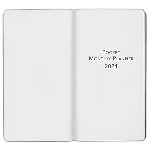 2024 Harbor Pocket Monthly Planner - Cambridge Orchid Flower - 6x3.25"