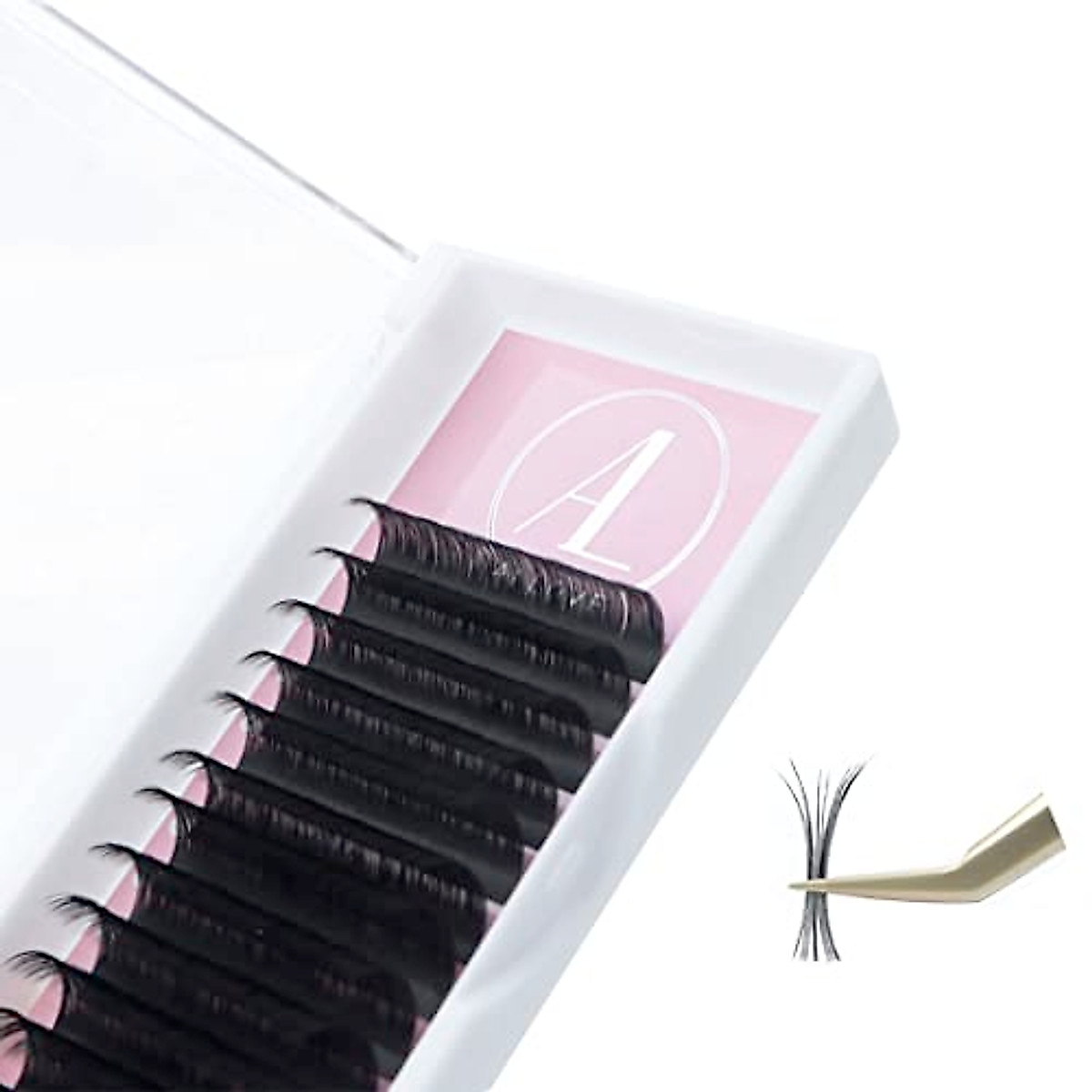 ALLOVE Cashmere Eyelash Extension Classic Lash Extensions 0.05 D Curl 15-20mm Mixed Tray Individual Volume Lash Extensions Lash Trays for Lash Extensions Supplies Single Eyelash Extensions