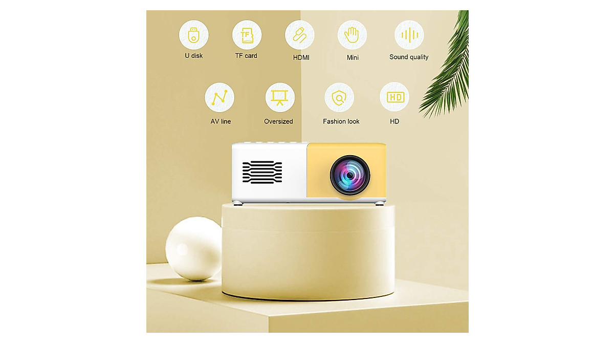 Portable Mini Projector for Home Theater - 1080P HD, Long LED Life