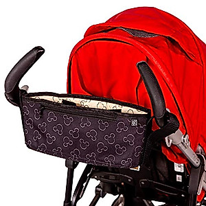 Disney Baby by J.L. Childress Cargo 'N Drinks Parent Tray, Universal Stroller Organizer & Accessory, Mickey Black