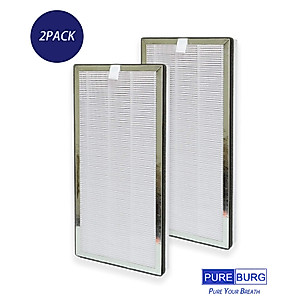 PUREBURG 2-Pack Replacement 3-IN-1 High-efficiency True HEPA Filters Compatible with Medify MA-40 MA-40W MA-40B MA-40 V2.0 Air Purifiers, Part Number ME-40