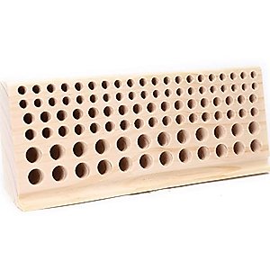 98 Holes Wood Tool Rack Leather Wooden Stamps Stand Holder Organizer for DIY Craft