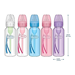 Dr. Brown's Natural Flow® Anti-Colic Options+™ Narrow 8oz/250mL Baby Bottle + Lovey Gift Set with Level 1 Slow Flow Nipples